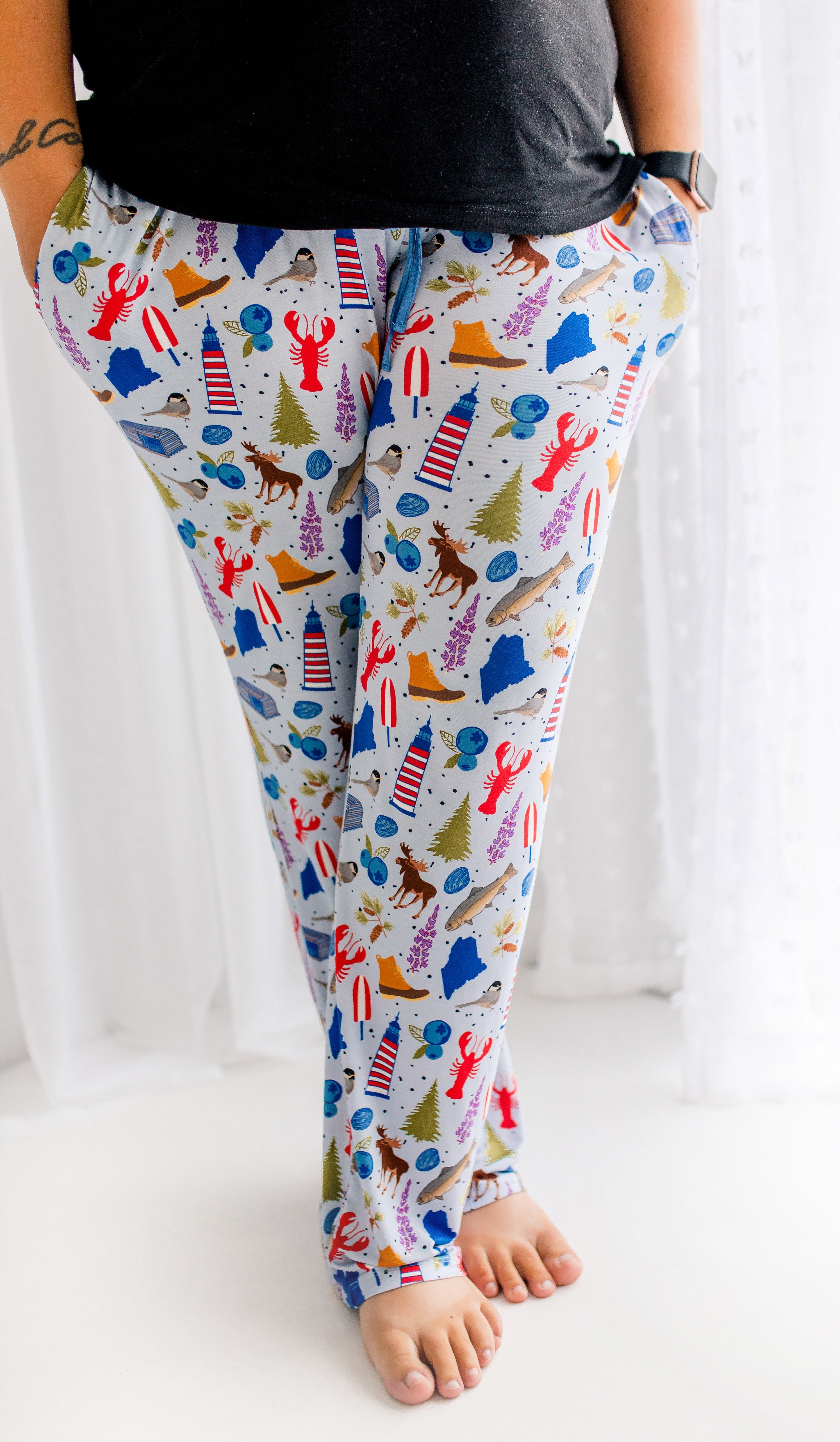 Zane Signature Maine Icon Wide Leg Pajama Bottoms – Adult Bamboo ...